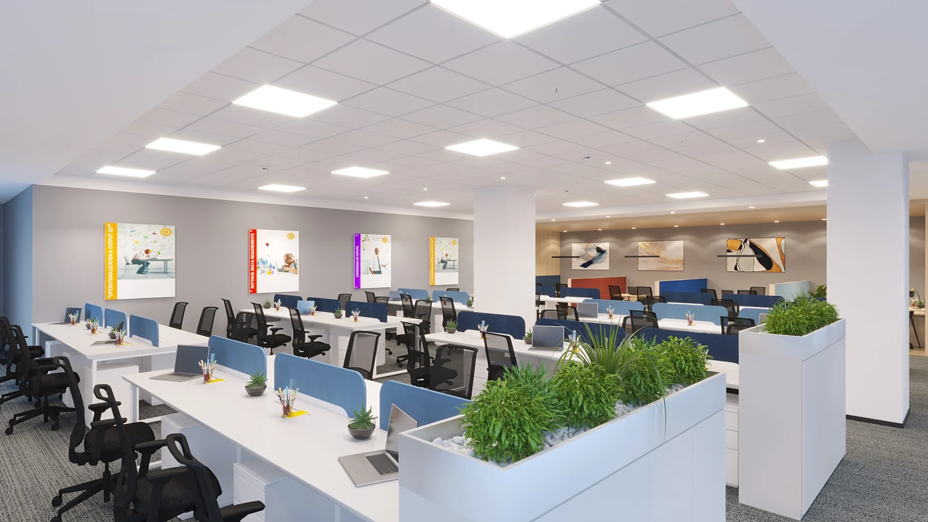 Best Modern Gypsum False Ceiling Designs for Office Space | SKV India
